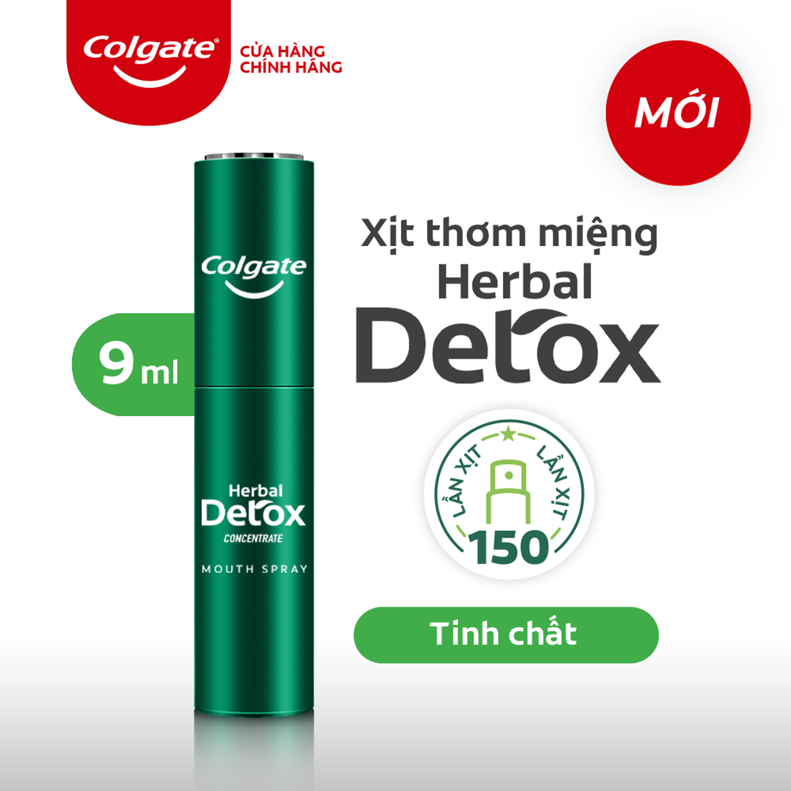 Chai xịt thơm miệng Colgate Herbal Detox từ tinh chất thảo mộc 9ml ...